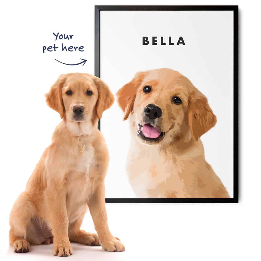 Custom Dog Illustration of Your Pet on a Dog Poster